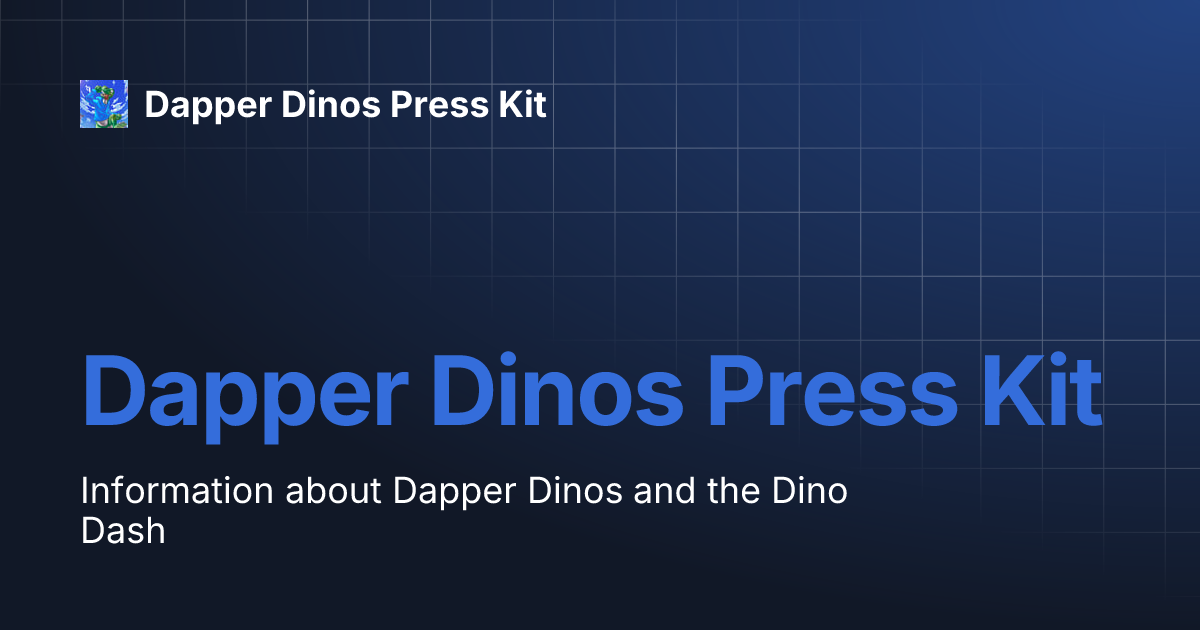 Dapper Dinos Press Kit